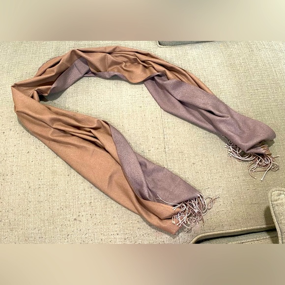 Accessories | Two Tone Front And Back Tan Scarf | Poshmark